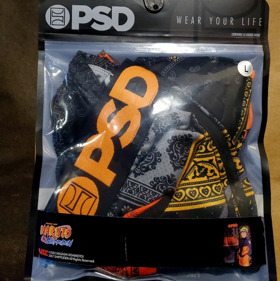PSD | Underwear & Socks | Mens Large Psd X Naruto Patches Black Boxer ...